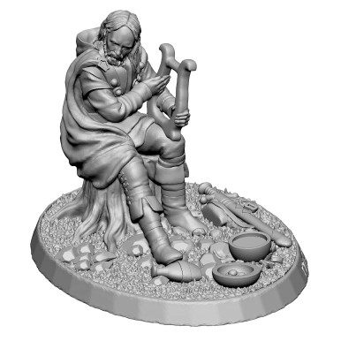 MZ720 Ranger with harp - LOTR UV resin figure