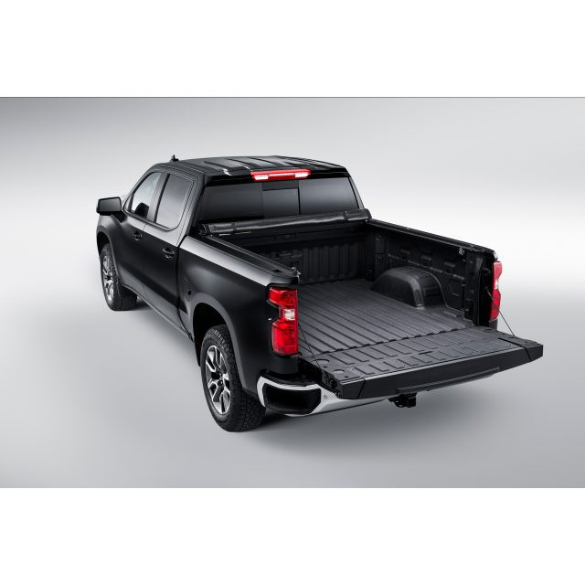 2019-2025 Chevrolet Silverado 1500 Soft Roll-Up Tonneau Cover w/ Bowtie ...