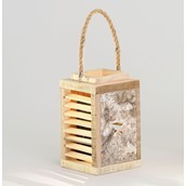 23cm Wooden Slat Lantern - CB Imports