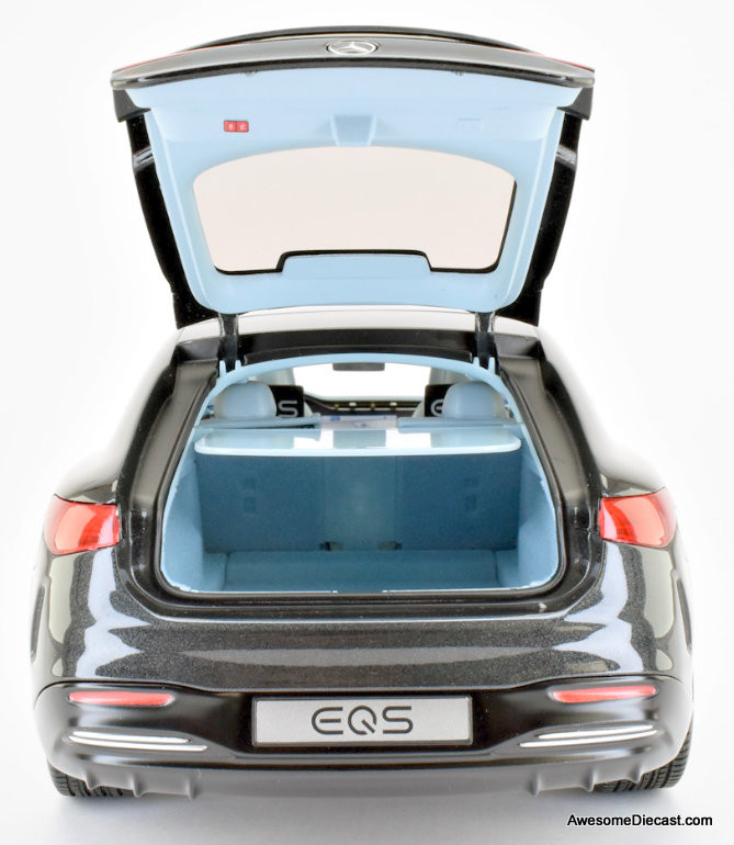 NZG 1:18 2022 Mercedes-Benz EQS V297, Metallic Graphite Gray (Dealer ...