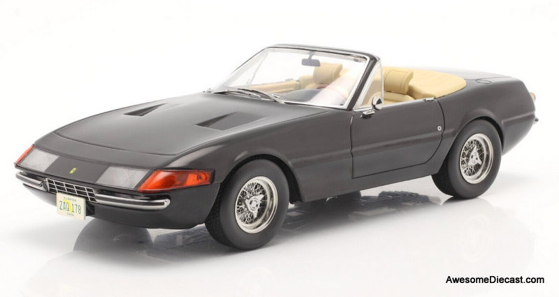 KK Scale 1:18 1969 Ferrari 365 GTB Daytona Convertible, Black (Miami ...