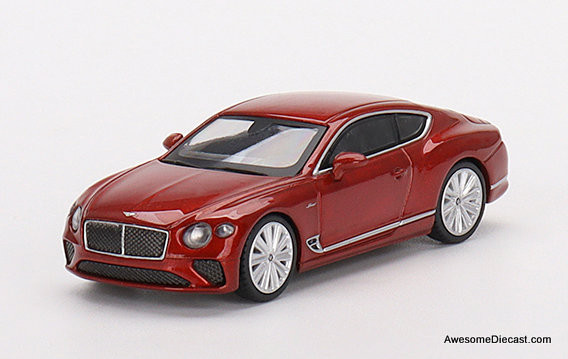 Mini GT 1:64 2022 Bentley Continental GT Speed, Candy Red