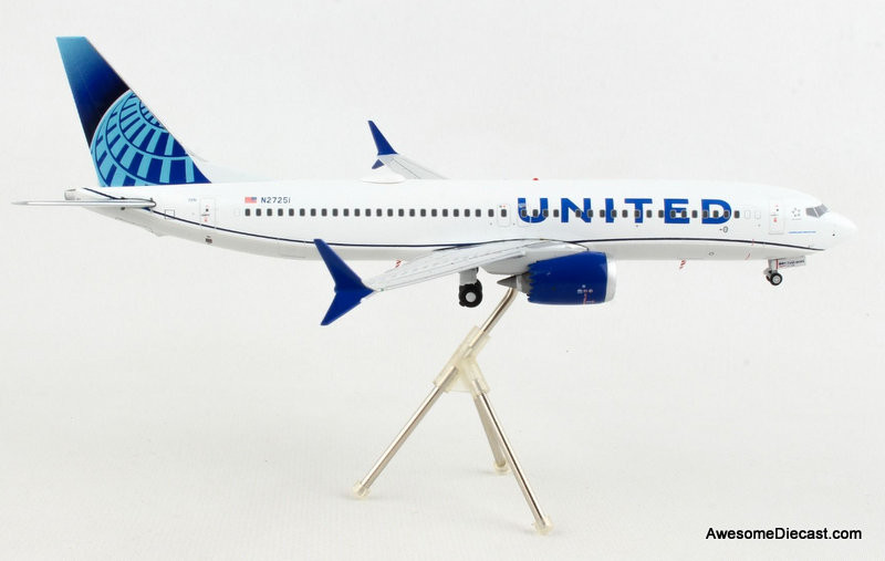 Gemini 200 1:200 Boeing 737 Max 8: United Airlines (Reg #N27251)