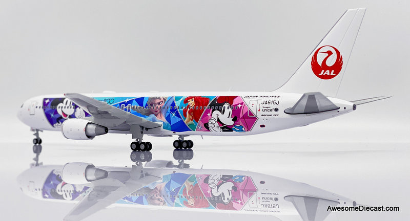 JC Wings 1:400 Boeing 767-300ER: Japan Airlines, Disney 100 Year Livery ...