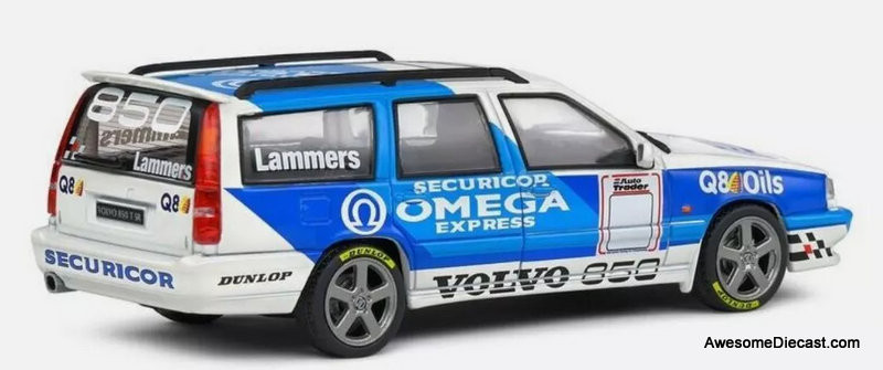 1995 Volvo 850 T-5R 2.3L 20v Turbo Tribute Car, White/Blue 1:43 Diecast ...