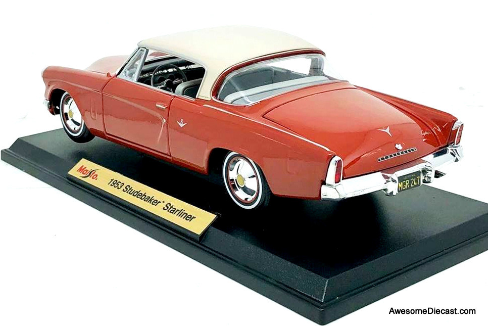 1953 Studebaker Starliner - Rust Red 1:18 Diecast Model by Maisto