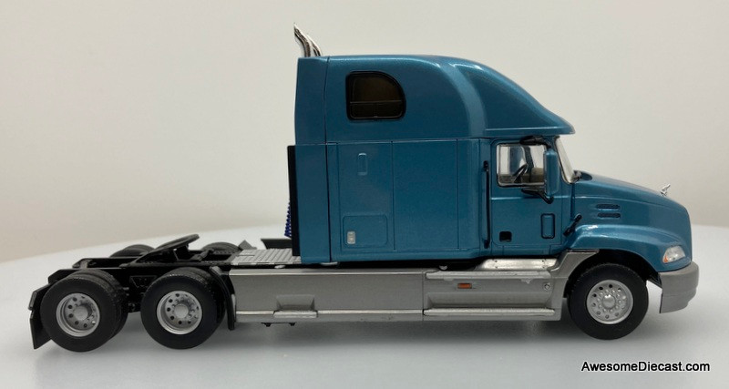 2002 Mack Vision Hightop Sleeper Tractor w/Flatbed Trailer & Wood Load ...