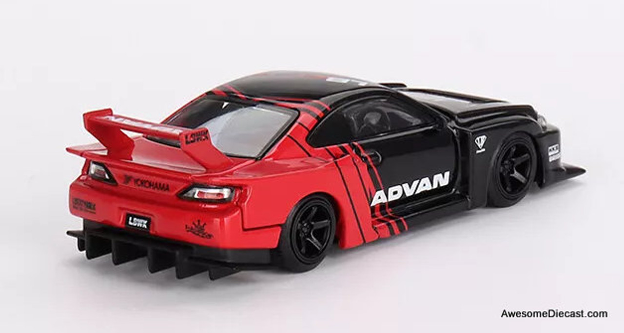 Nissan LB-Super Silhouette S15 Silvia ADVAN 1:64 Diecast Model Car by Mini GT (Mijo Exclusive)