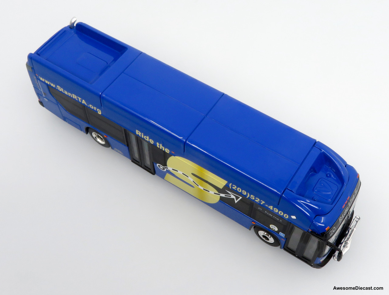 NFI Xcelsior XN40 Transit Bus: StanRTA (Blue/Yellow) 1:87 Diecast Model ...