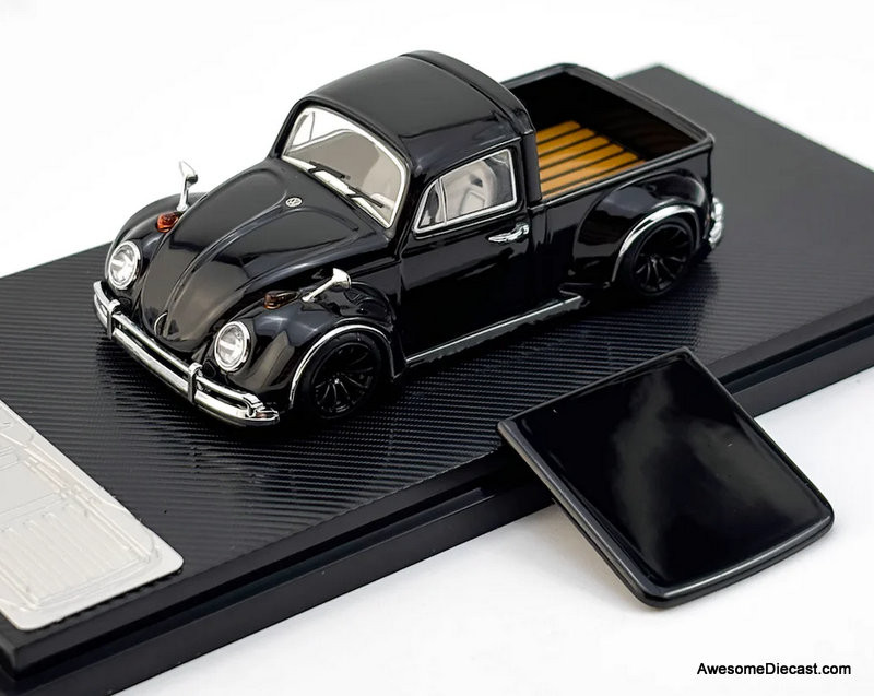 Volkswagen Beetle Pick-Up, Black 1:64 Diecast Model Vehicle by Liberty64