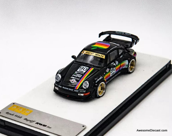 Porsche 911 (964) RWB, Black: Apple Computers 1:64 Diecast Model Car by PGM