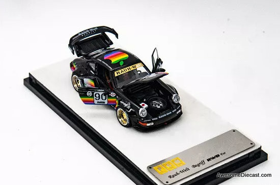 Porsche 911 (964) RWB, Black: Apple Computers 1:64 Diecast Model Car by PGM