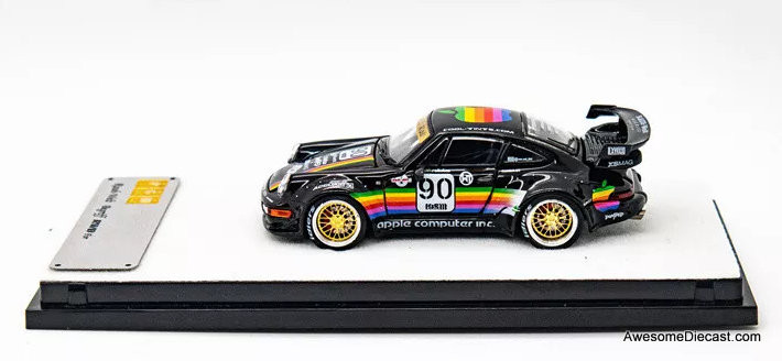 Porsche 911 (964) RWB, Black: Apple Computers 1:64 Diecast Model Car by PGM