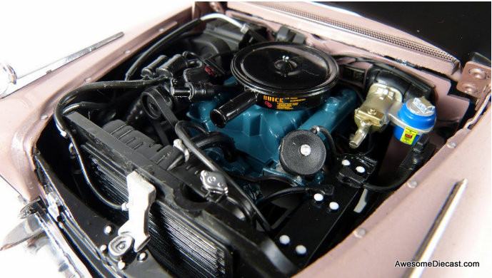 1958 Buick Limited Riviera, Metallic Pink/White 1:18 Diecast Model Car ...