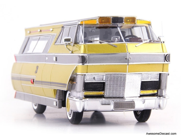 1971 Cadillac Star Streak RV, Gold/Silver 1:43 Resin Cast Model by AutoCult