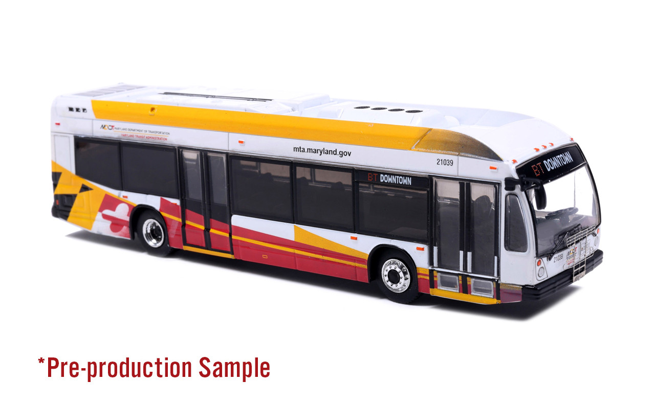 Nova Bus LFSH Hybrid Transit Bus: MTA Maryland 1:87 (HO) Diecast Model ...