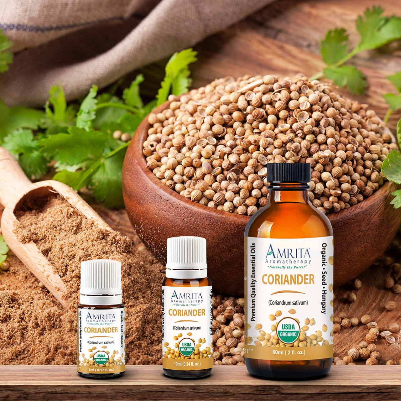 Coriander Organic Essential Oil | Amrita Aromatherapy