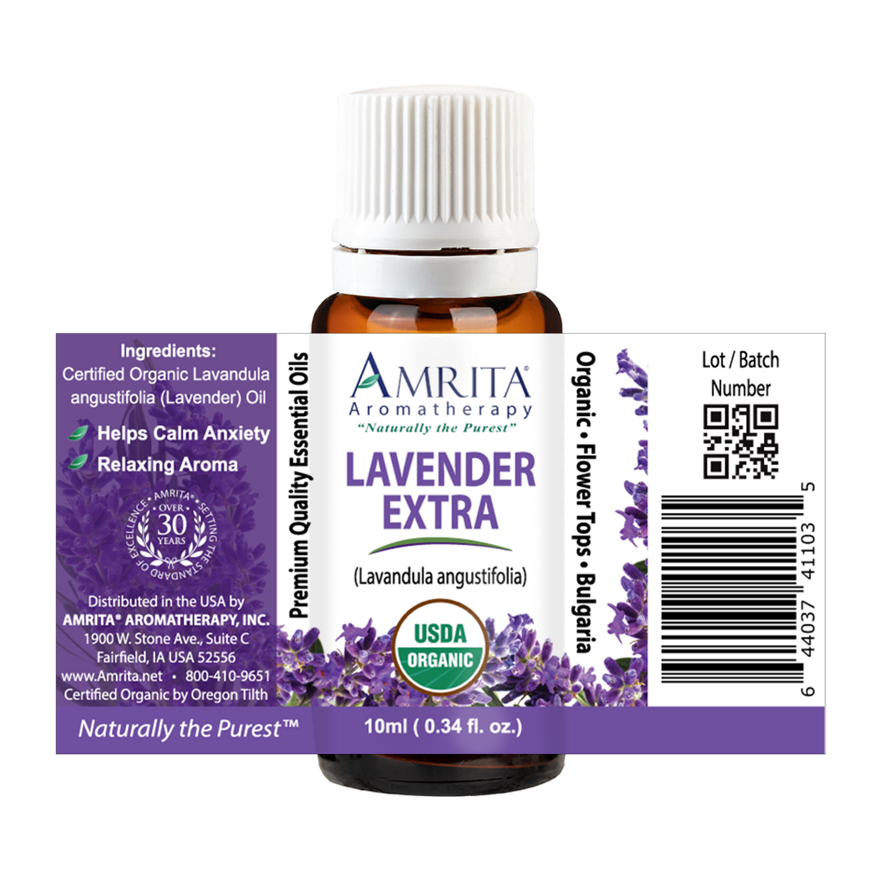 Lavender Extra Bulgarian Organic Essential Oil Amrita Aromatherapy