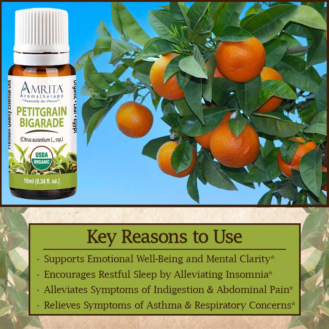 Petitgrain Bigarade Organic Essential Oil | Amrita Aromatherapy