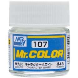 MRHC107 - MR.Hobby Mr Color Character White (Semi-Gloss/Primary) 10ml ...