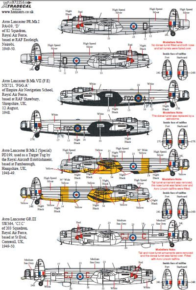 EXD72256 - Xtradecal 1/72 Post War Avro Lancaster - Wheels & Wings Hobbies
