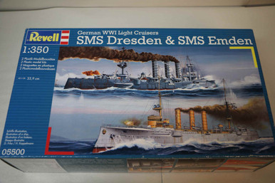RAG05500 - Revell - 1/350 SMS Dresden/Emden Combo Kit x2 Kits per Box