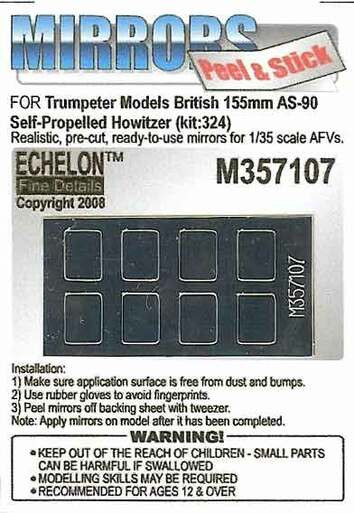 EFDM357107 - Echelon Fine Details 1/35 - Peel & Stick Mirrors for ...