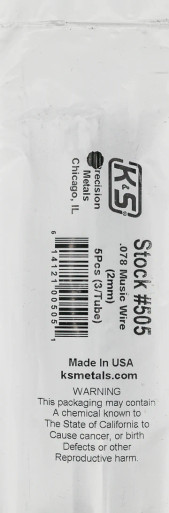 KSE505 - K & S Engineering Music Wire - .078in/2mm (3pcs)