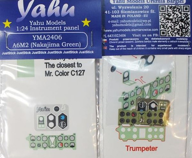 YAHA24006 - Yahu Models 1/24 A6M2 Nakajima Green Instrument Panel