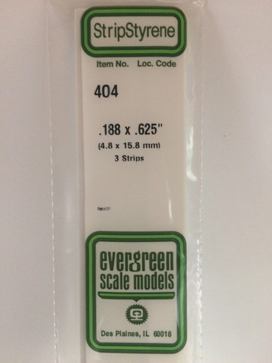 EVE404 - Evergreen Scale Models .188x.625 Strips"