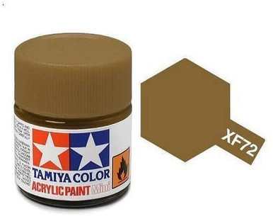 Tamiya XF-72 Flat JGSDF Brown Acrylic Paint 10ml | Wheels & Wings Hobbies