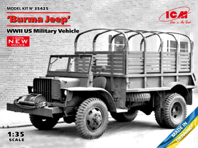 ICM35425 - ICM 1/35 Burma Jeep WW2 US Military Vehicle - Wheels & Wings ...