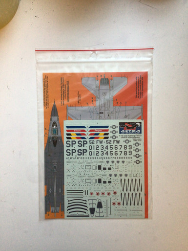 ASD4803 - Astra Decals 1/48 F-16 C/D Fighting Falcon USAFE Spangdahlem