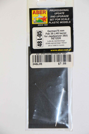 ABE48L05 - ABER 1/48 German 75mm Pak 39 L/48 Barrel for Jagdpanzer 38(t ...