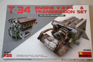 35205 - MiniArt 1/35 T-34 Engine/Transmission Set V-2-34 - PREOWNED