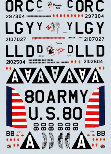 72-182 Microscale Decal 1/72 B-17G & YB-17