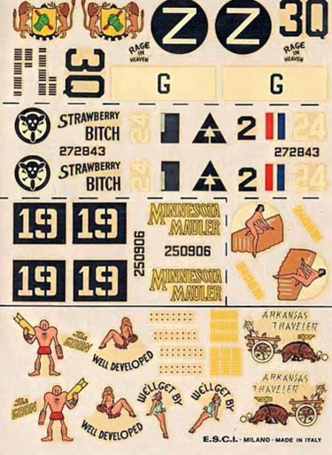 012 ESCI DECALS 1/72 Consolidated B-24 Liberator