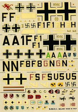 038 ESCI DECALS 1/72 Dornier Do 17 Z & Do 217 E