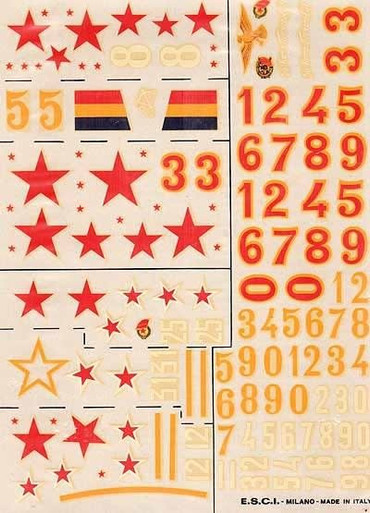 025 ESCI DECALS 1/72 N 25 Russia Tupolev SB-2 & Petylakov PE-2