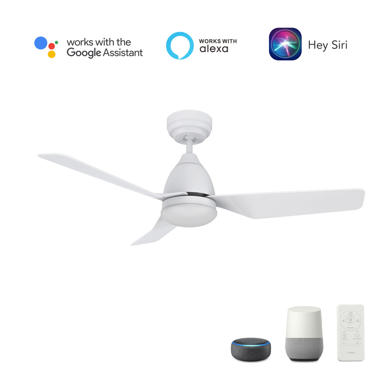 Roque 44'' Smart Ceiling Fan with Remote, Light Kit Included?Works with ...