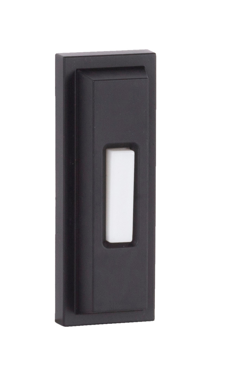 Surface Mount LED Lighted Push Button, Beveled Rectangle in Flat Black ...