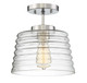 Meridian 1 Light Chrome Semi Flush (M60014CH) - Isabelle's Lighting