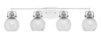 Easton 4 Light Bath Bar Shown In White & Brushed Nickel Finish With 5. ...