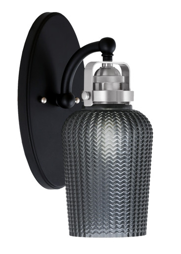 Easton 1 Light Wall Sconce Shown In Matte Black & Brushed Nickel Finish ...