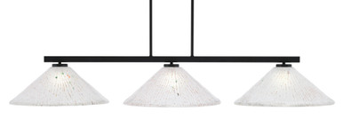 Atlas 3 Light Bar In Matte Black Finish With 16" Frosted Crystal Glass ...