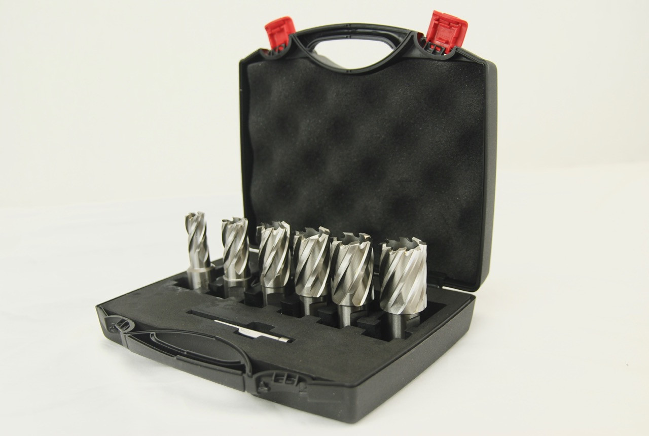 BLUEROCK Annular Cutter 1" Set - 6 Piece HSS Broach Kit w/ Centering ...