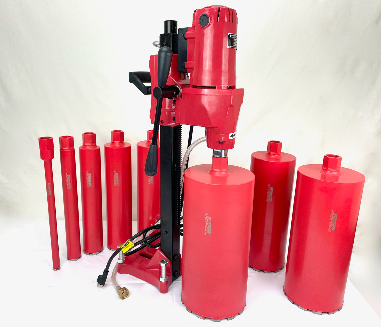 BLUEROCK Model 8Z1 Concrete Core Drill w/ Stand & 1"- 8" Diamond WET ...