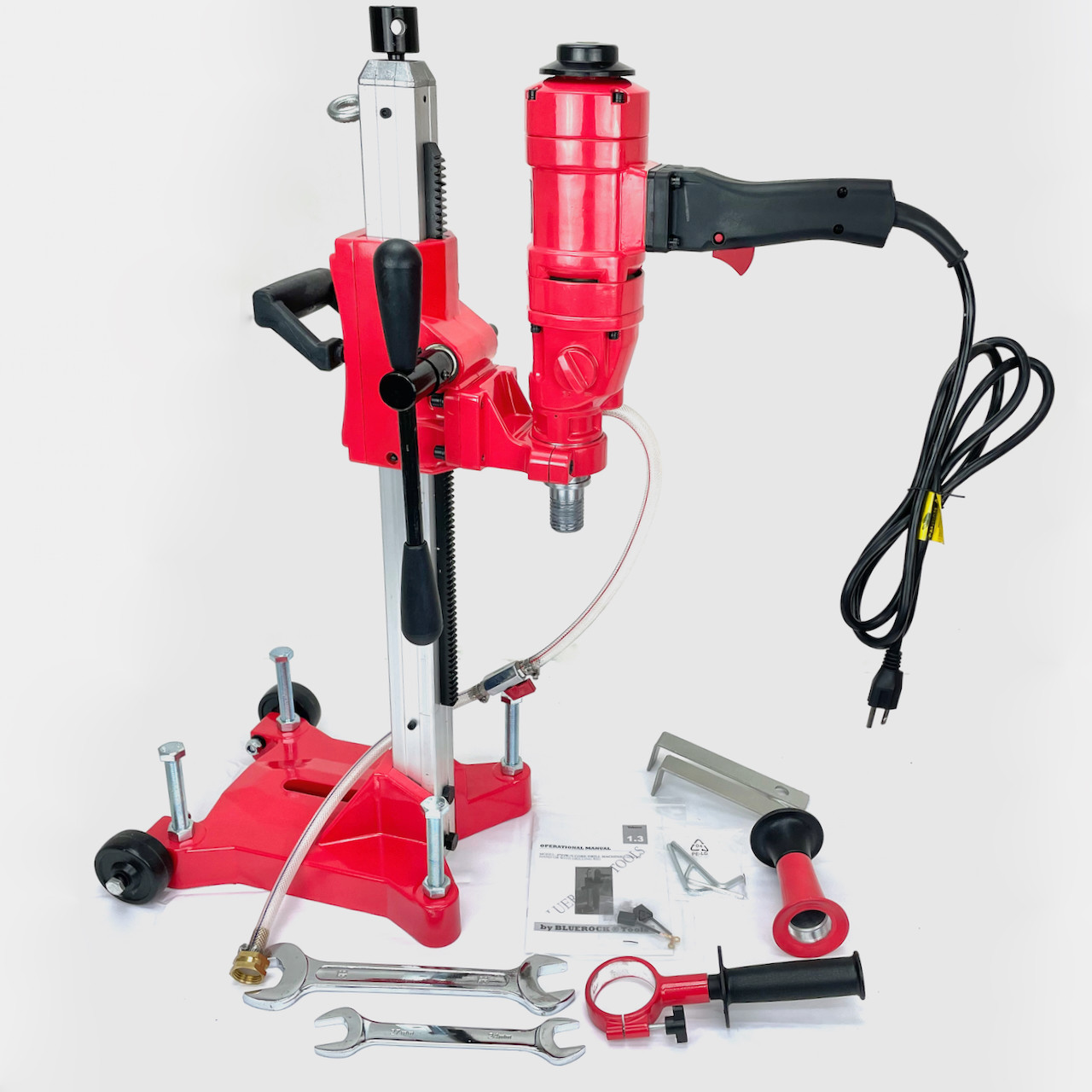 BLUEROCK Model 4Z1RB Core Drill With Rolling Base Stand & 1-4" Bit Set ...