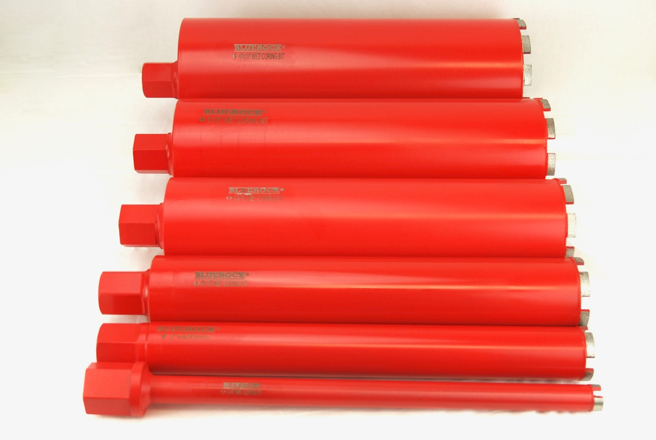BLUEROCK 1" - 6" Diamond WET Coring Bit Set For Concrete Core Drill ...