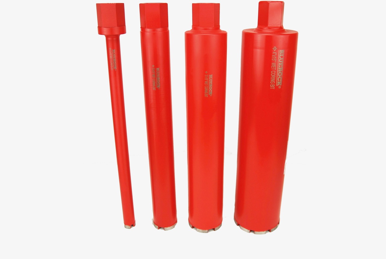 BLUEROCK 1" - 4" Diamond WET Coring Bit Set For Concrete Core Drill ...